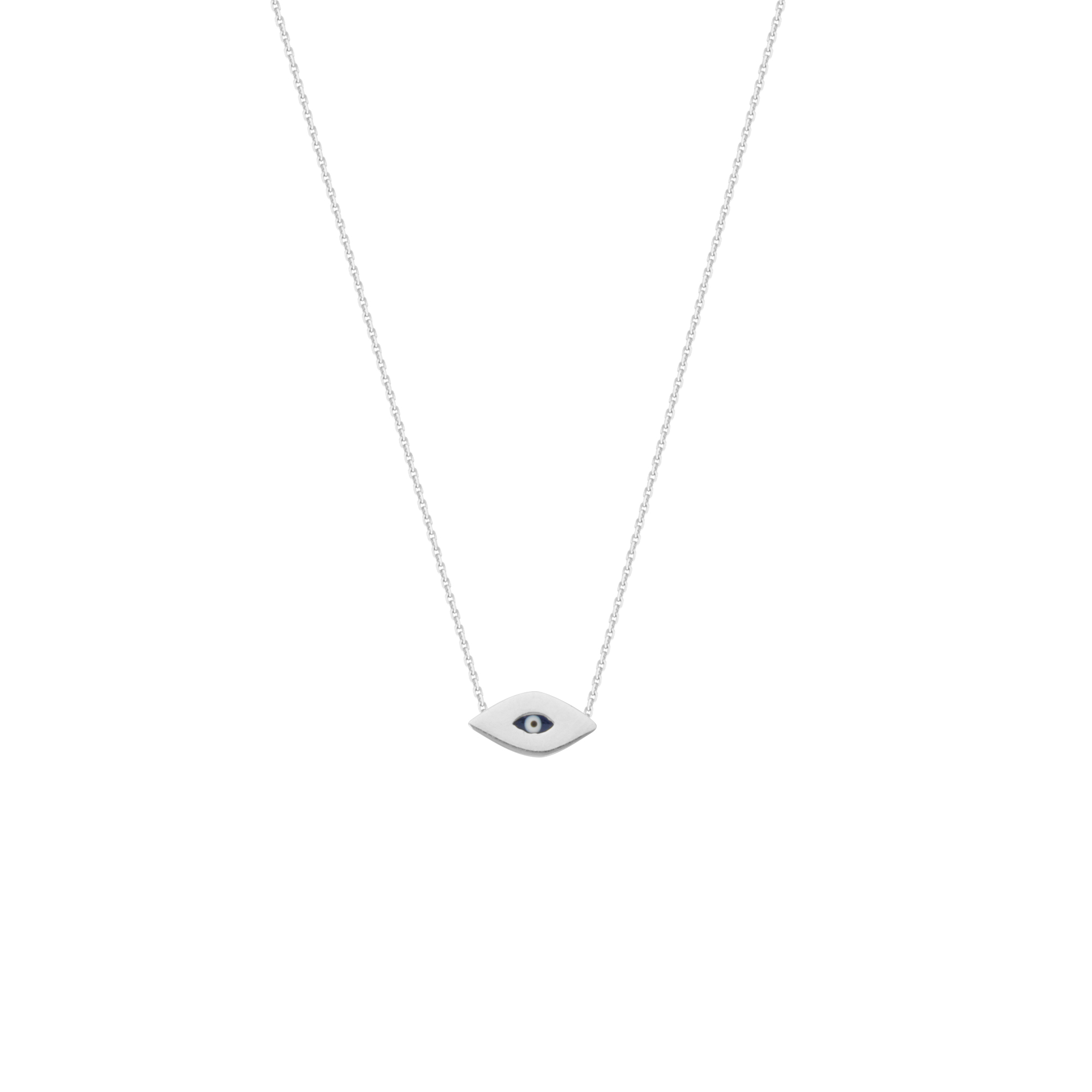 14k Gold Tiny Enamel Evil Eye Necklace – StonedLove by Suzy